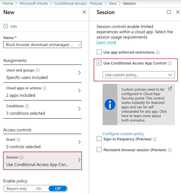 Block downloads with Cloud App Security and Conditional Access ...